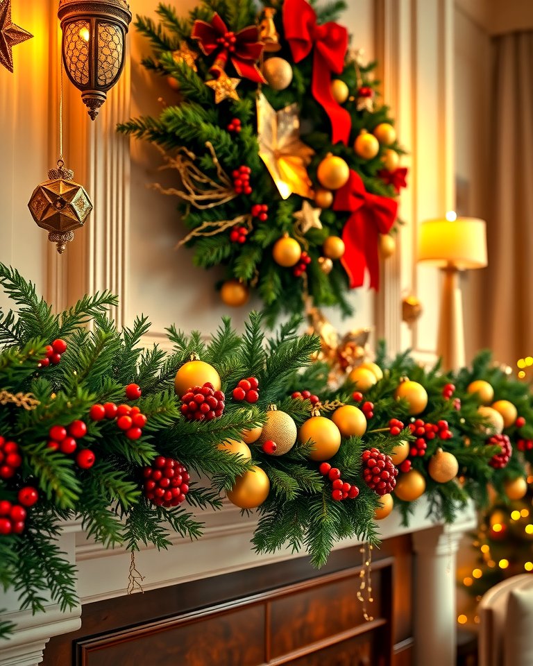 25 Mantel Garland Ideas for a Festive Home Decor