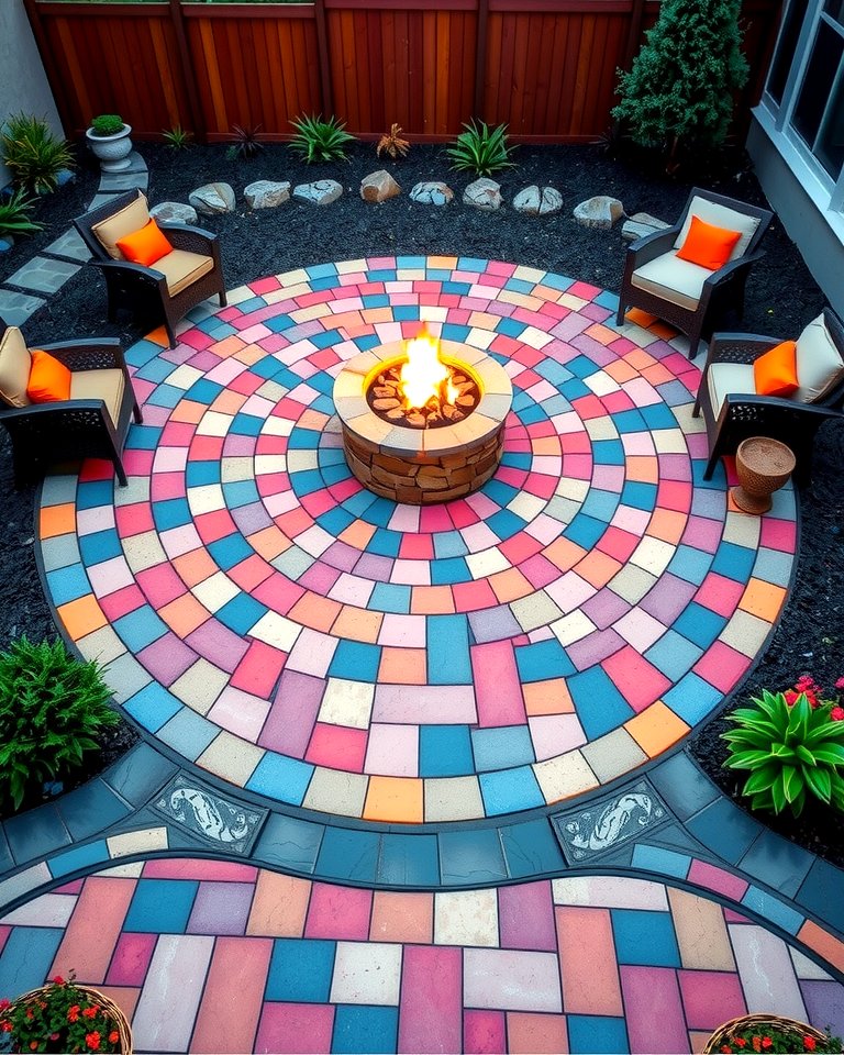 25 Concrete Paver Patio Fire Pit Ideas for Cozy Nights