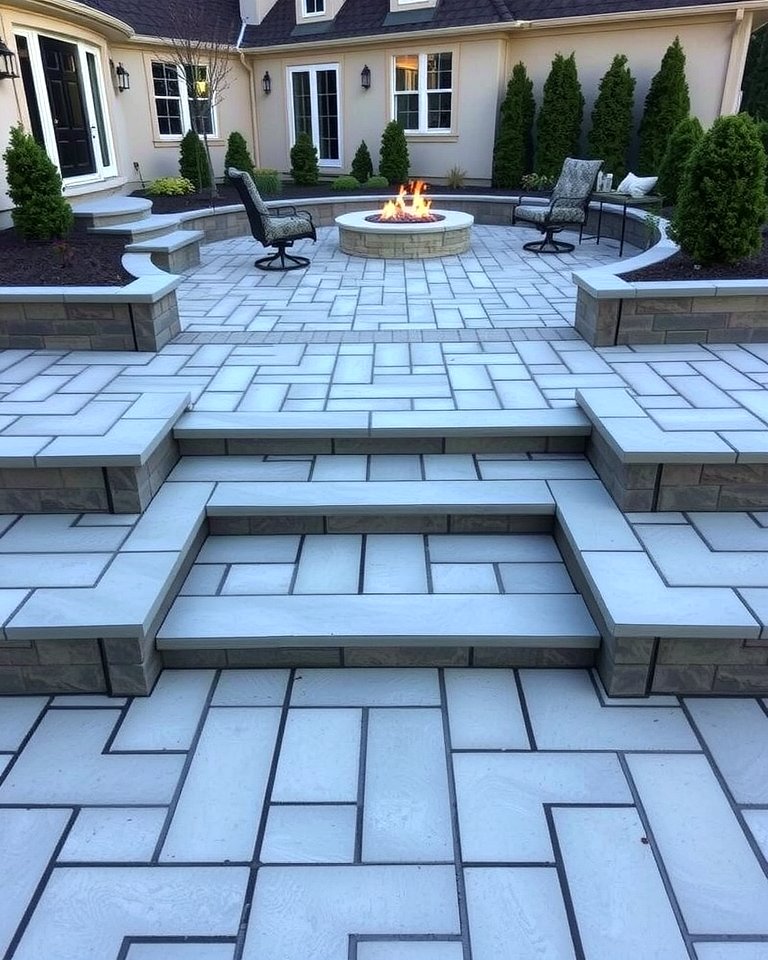 25 Concrete Paver Patio Fire Pit Ideas for Cozy Nights