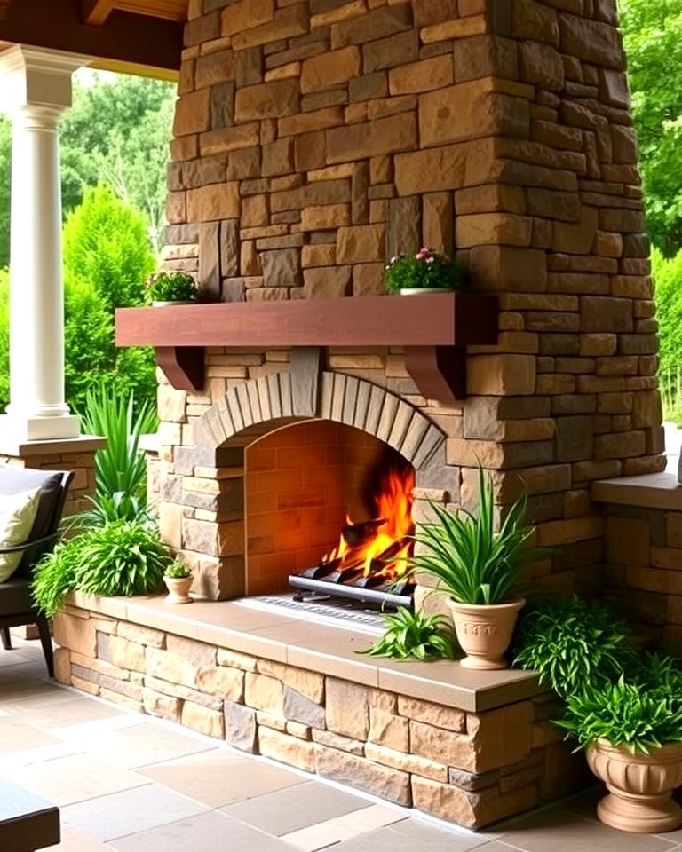20 Rustic Outdoor Fireplace Ideas for Cozy Evenings