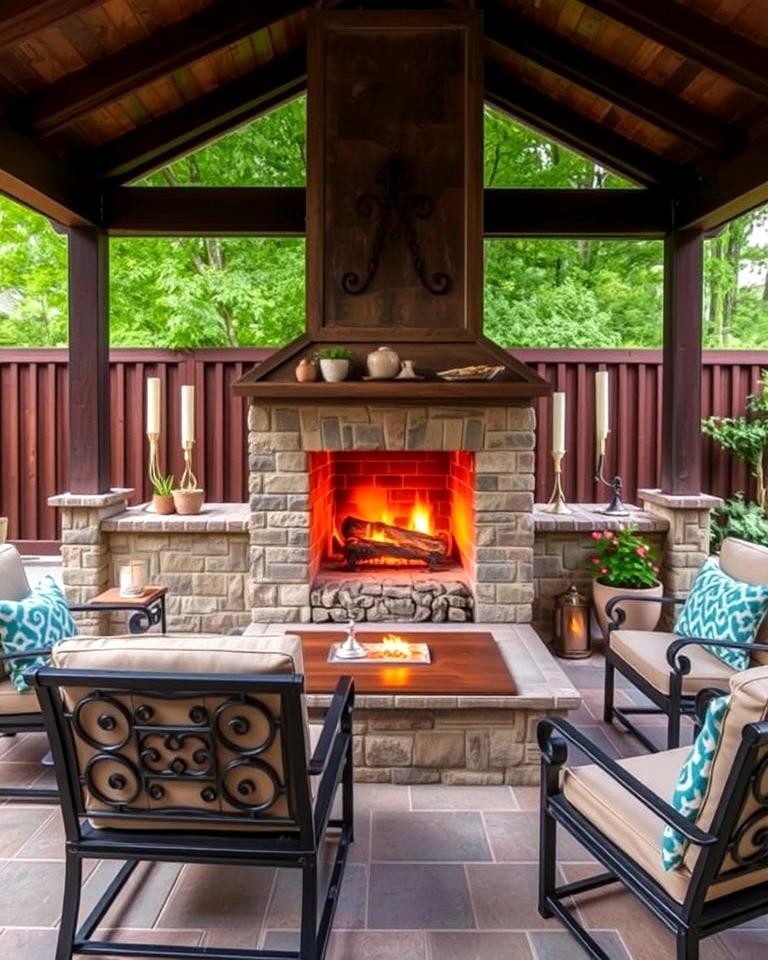 20 Rustic Outdoor Fireplace Ideas for Cozy Evenings