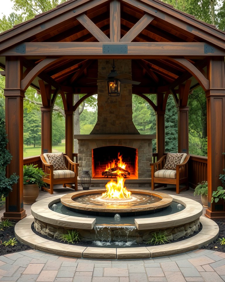 25 Gazebo With Fireplace Ideas for Cozy Outdoor Nights