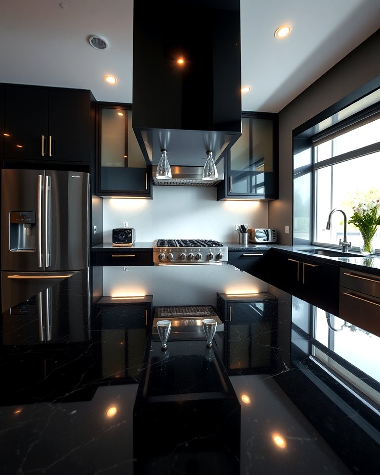 25 Black Kitchen Countertops for a Bold Statement