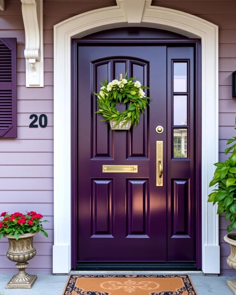 20 Dark Purple Front Door Ideas for a Bold Entrance