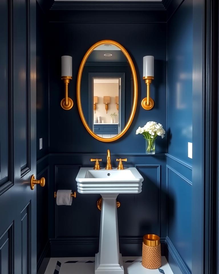 20 Navy Blue Powder Room Ideas for a Chic Look