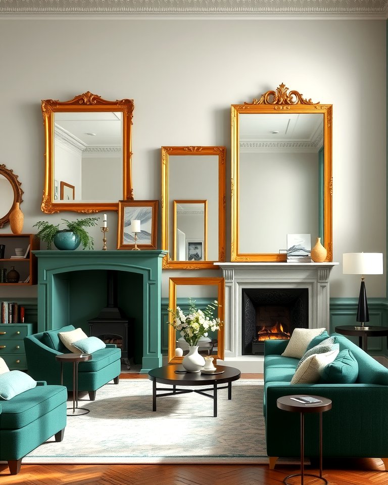 25 Green and Gold Living Room Ideas for Luxury