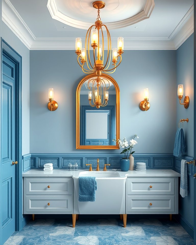 25 Blue and Gold Bathroom Ideas for a Luxurious Retreat