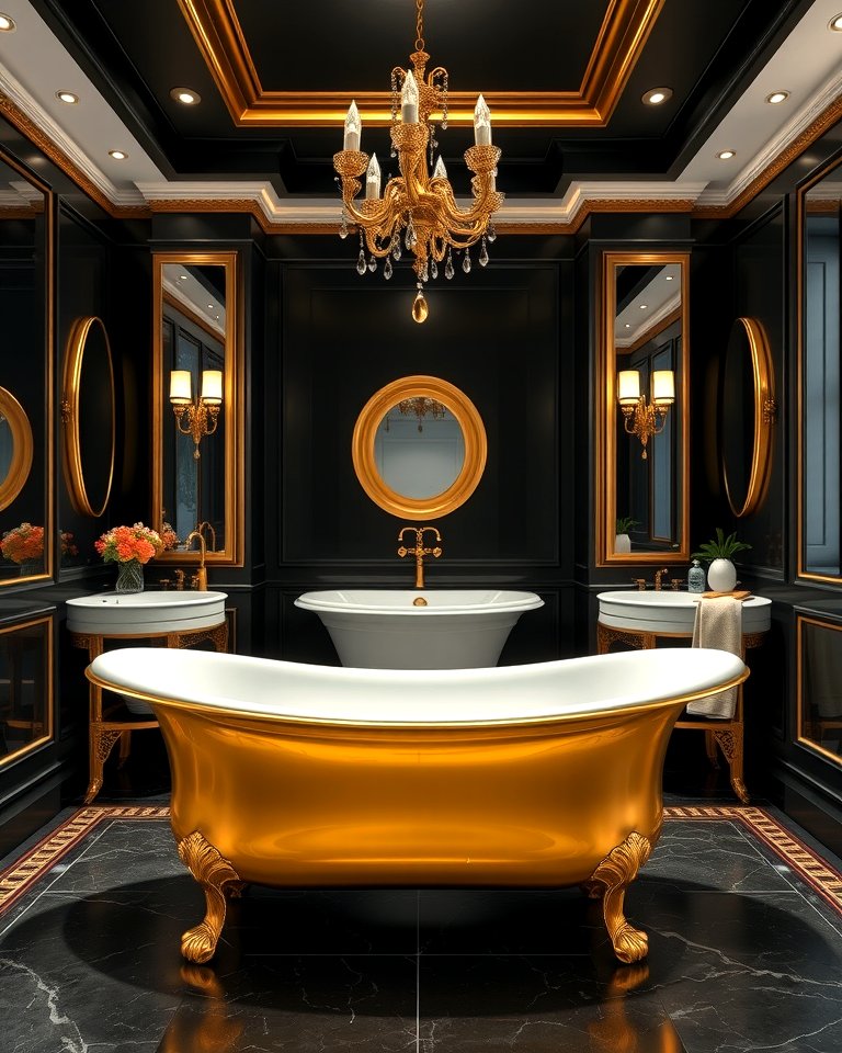 25 Black and Gold Bathroom Ideas for a Glamorous Space