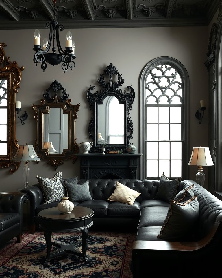 25 Gothic Living Room Ideas for a Dramatic Space