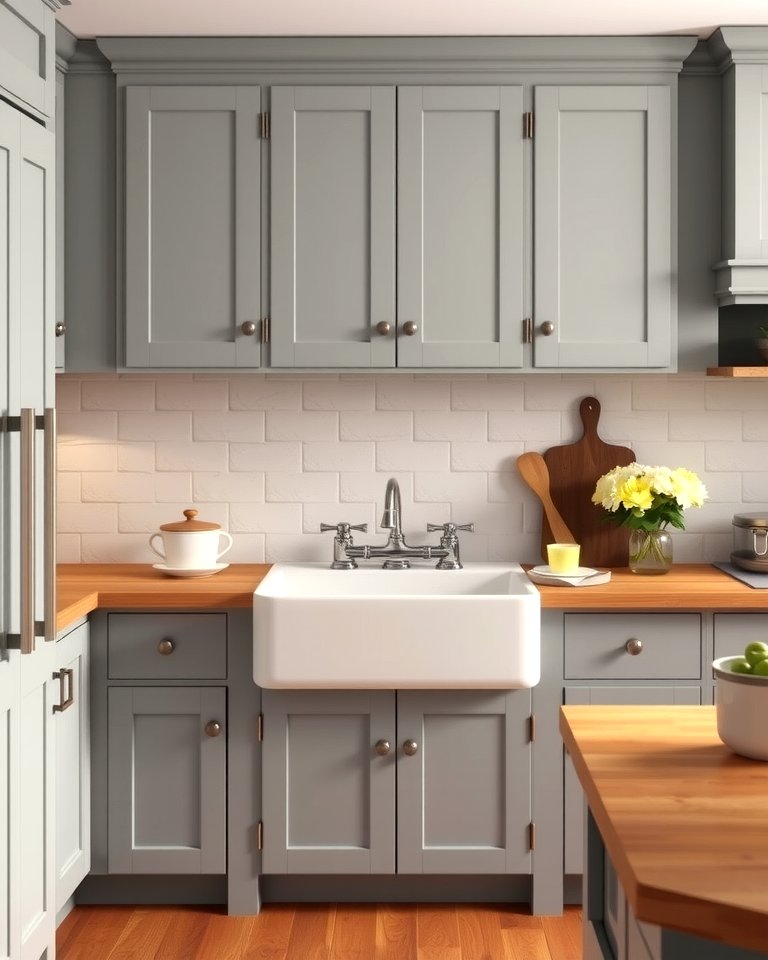 25 Farmhouse Kitchen with Gray Cabinets Ideas