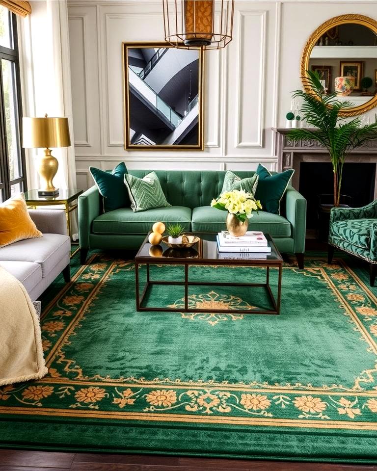 20 Green Carpet Living Room Ideas for a Bold Statement