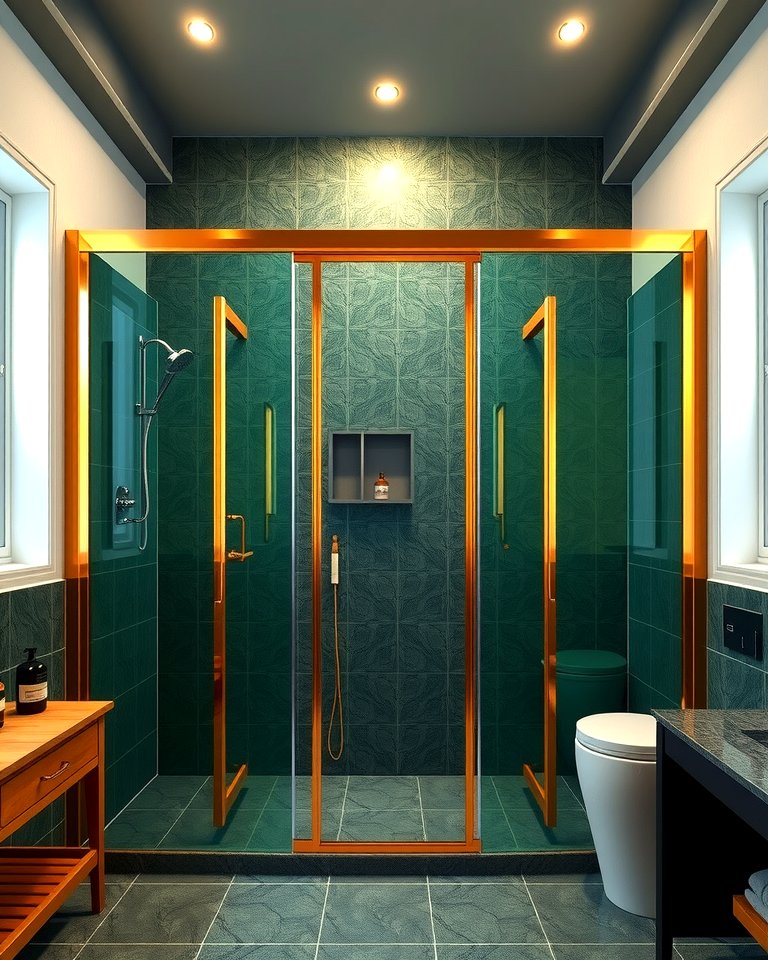 25 Luxurious Green and Gold Bathroom Design Ideas