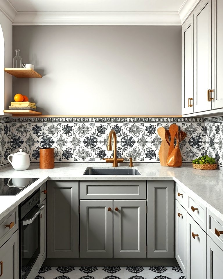 25 Black and White Kitchen Backsplash Ideas