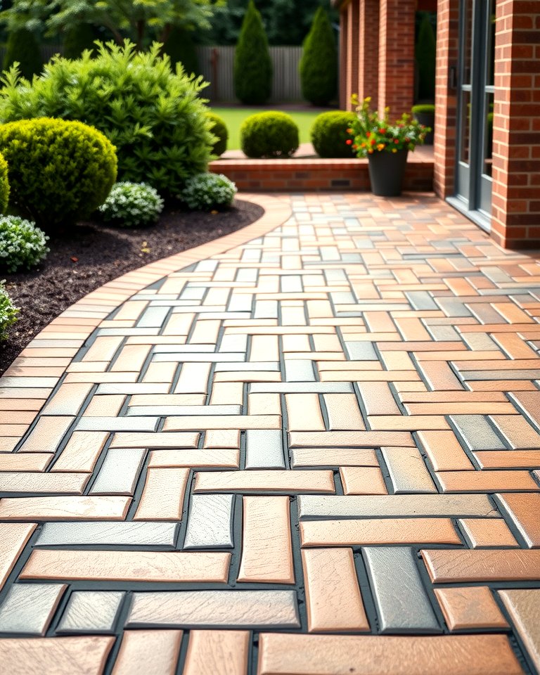 25 Herringbone Brick Patio Designs for a Classic Look