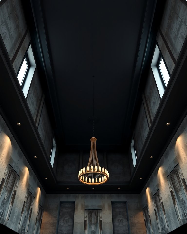 25 Black Ceiling With Grey Walls for a Dramatic Look