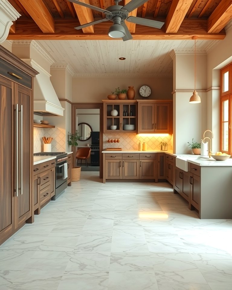 25 Marble Kitchen Floor Ideas for Timeless Elegance