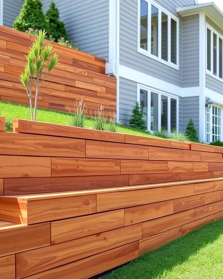 20 Durable Wood Retaining Wall Ideas for Your Yard