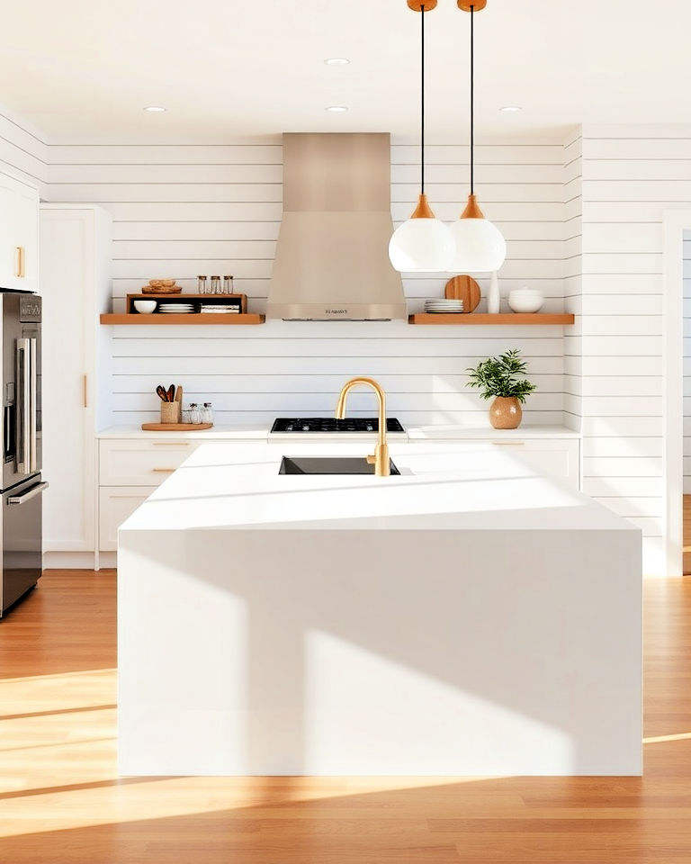 20 Kitchen Shiplap Ideas with Kitchen Island Designs