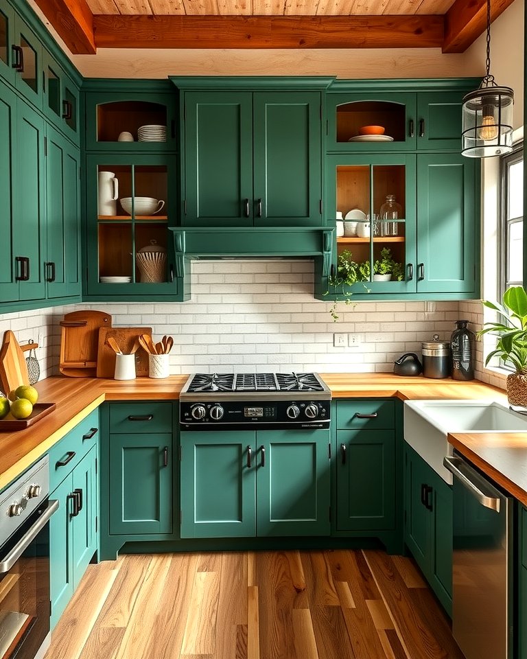 25 Warm Green and Brown Kitchen Design Ideas