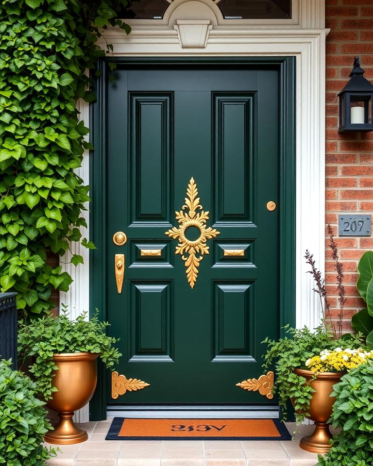20 Stunning Dark Green Front Door Ideas for Curb Appeal