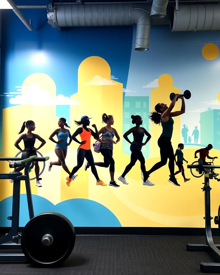 20 Gym Murals to Inspire Your Workout Space