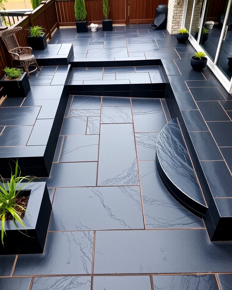 25 Black Concrete Patio Ideas for Modern Outdoor Spaces