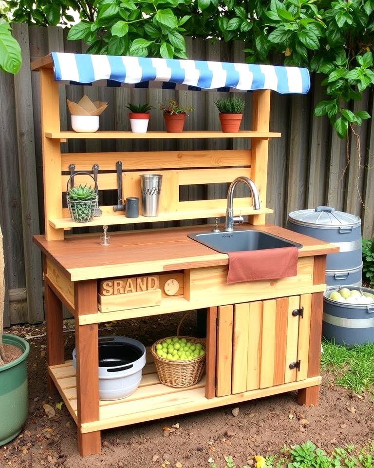 20 Mud Kitchen Ideas for Outdoor Fun with Kids
