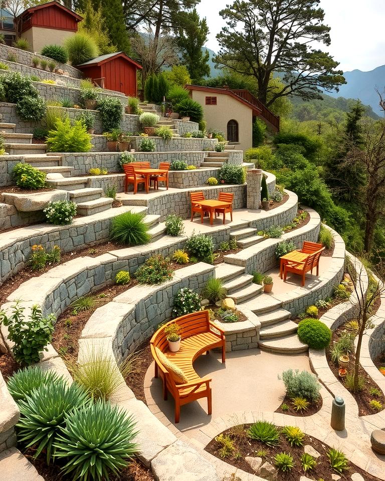20 Hillside Terraced Garden Ideas for a Stunning Landscape