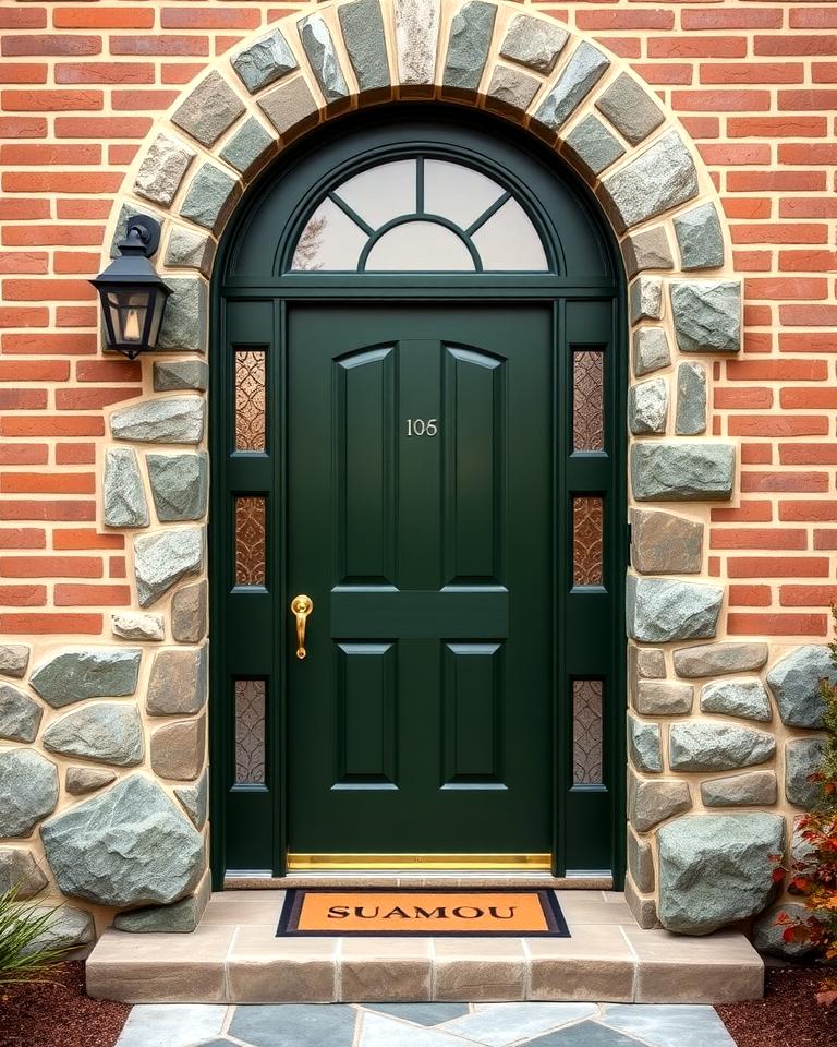 20 Stunning Dark Green Front Door Ideas for Curb Appeal