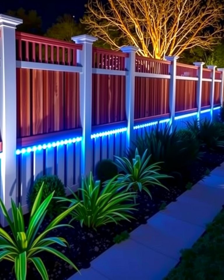 25 Fence Lighting Ideas to Illuminate Your Outdoor Space