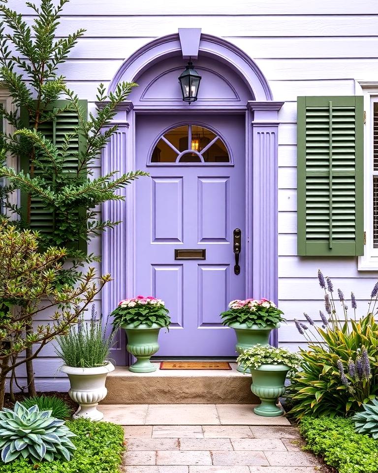 20 Lavender Front Door Ideas for a Welcoming Entrance