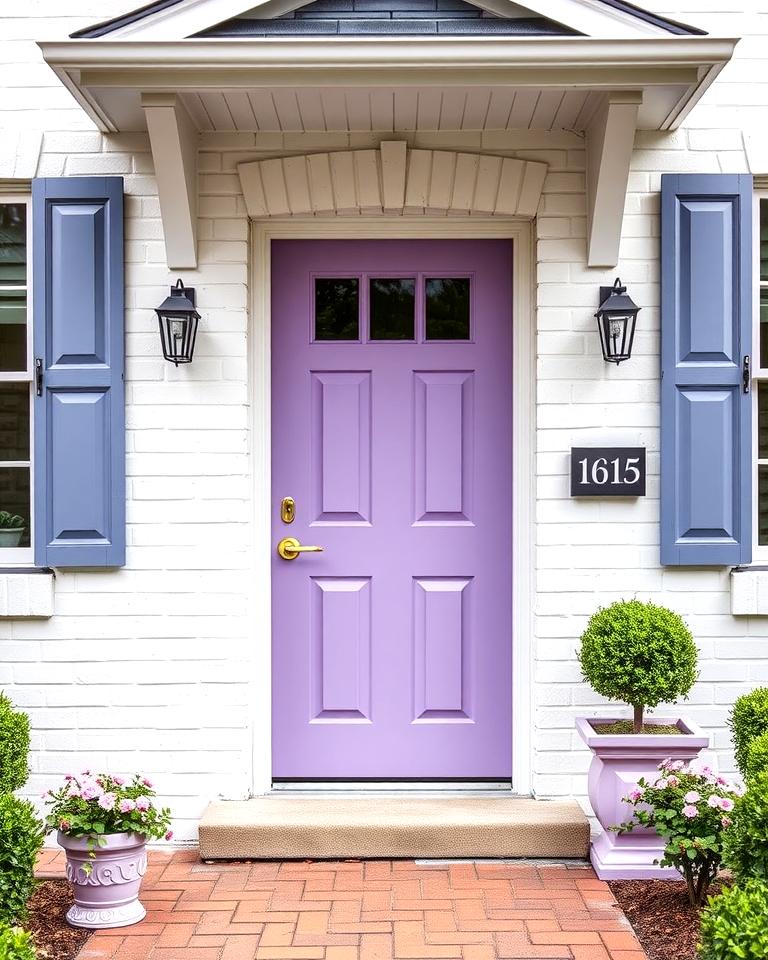 20 Lavender Front Door Ideas for a Welcoming Entrance