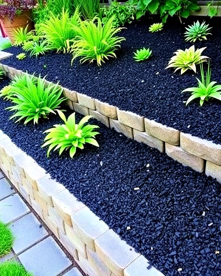 25 Black Mulch Landscaping Ideas for a Sleek Garden