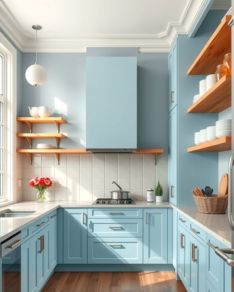 25 Light Blue Kitchen Cabinets Ideas for a Coastal Vibe