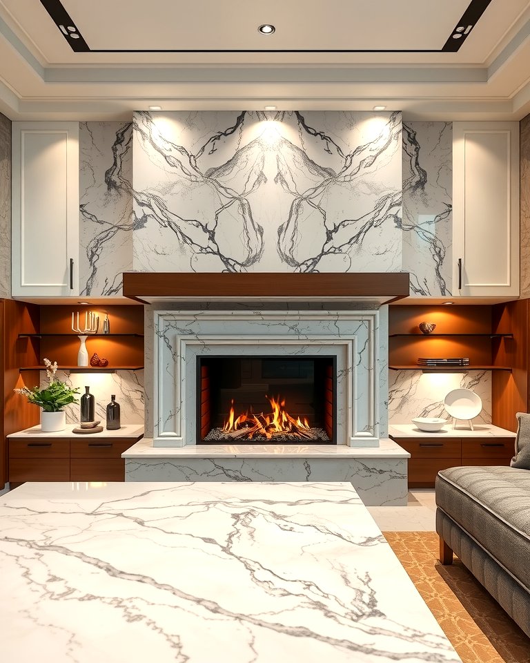 25 Kitchens With Fireplaces for a Unique Cooking Space