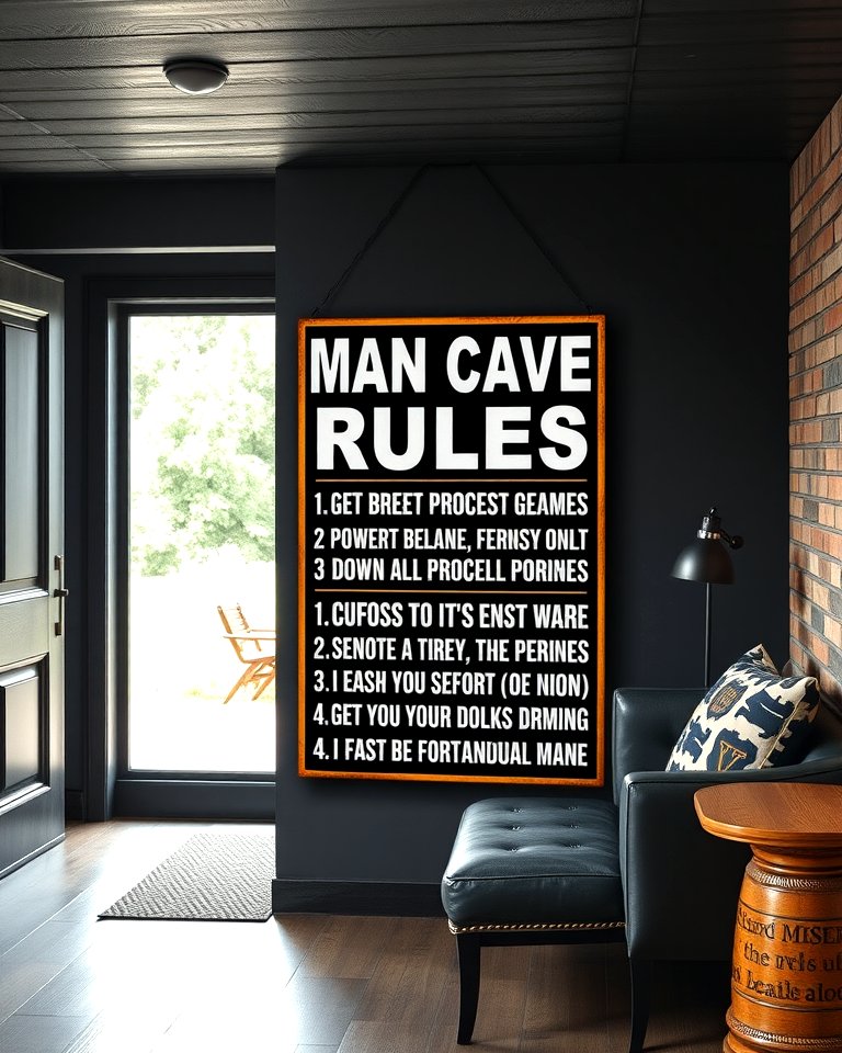 20 Man Cave Sign Ideas for a Personalized Space