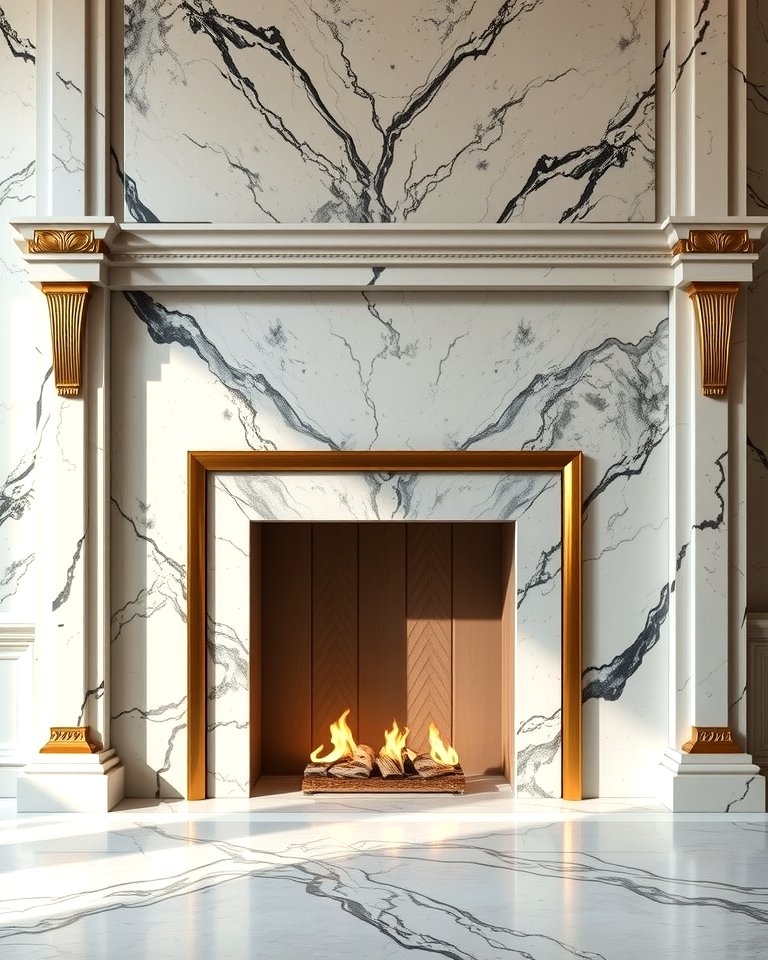 25 Elegant Marble Fireplace Ideas for a Luxurious Look