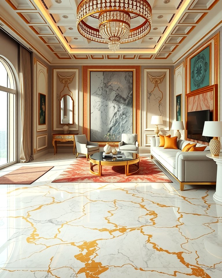25 Marble Floor Living Room Ideas for a Luxurious Space