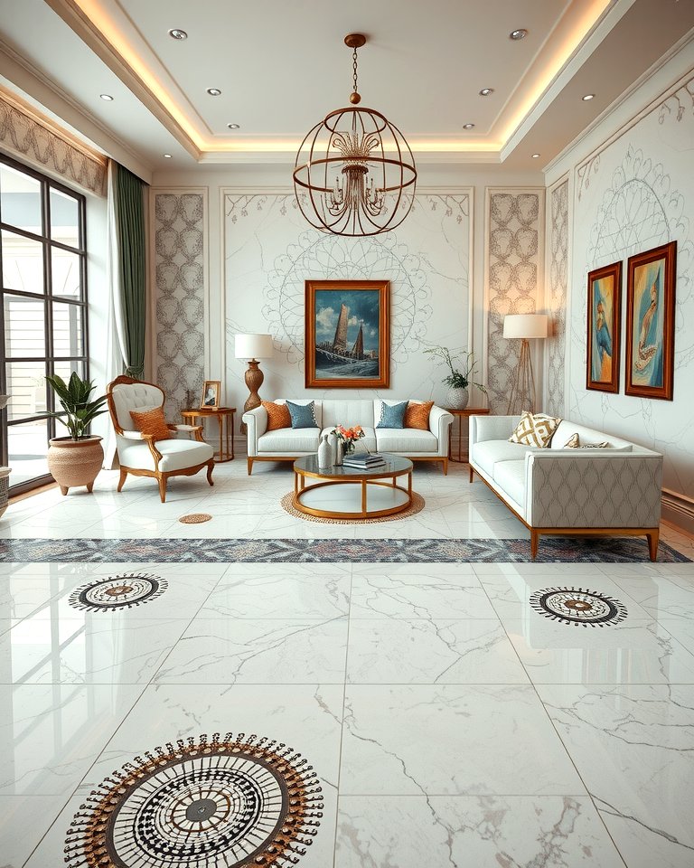 25 Marble Floor Living Room Ideas for a Luxurious Space