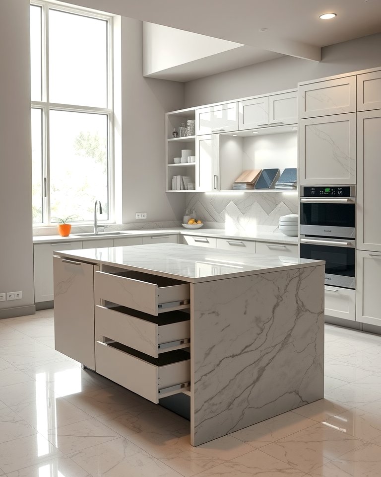 25 Marble Kitchen Island Ideas for a Stunning Centerpiece