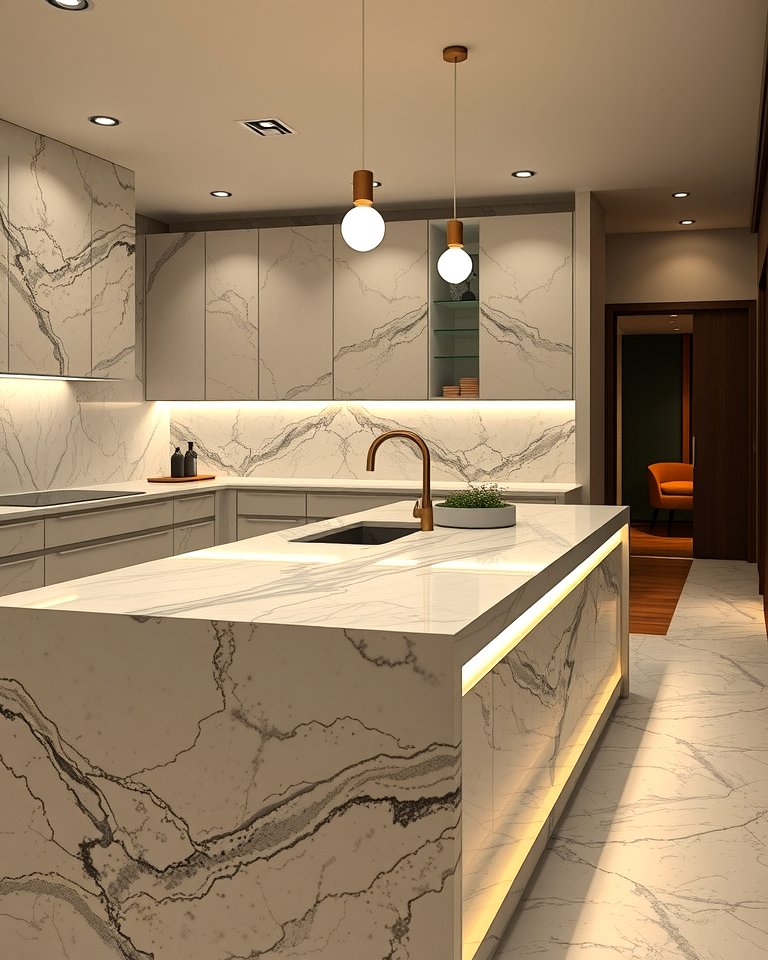 25 Marble Kitchen Island Ideas for a Stunning Centerpiece