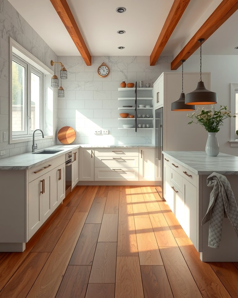 25 Marble Kitchen Floor Ideas for Timeless Elegance