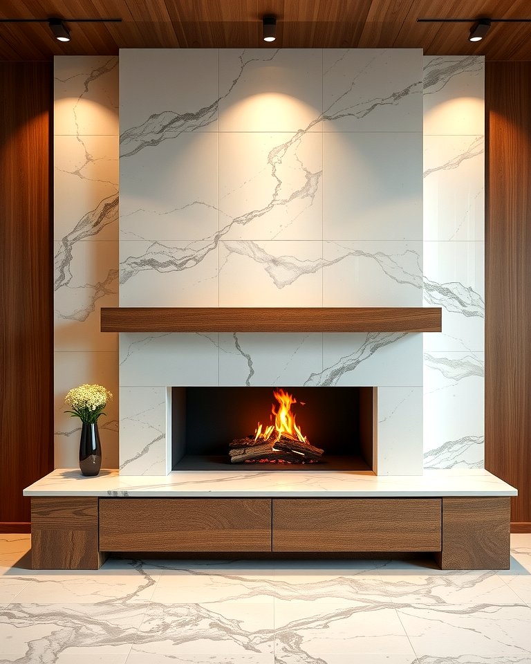 25 Elegant Marble Fireplace Ideas for a Luxurious Look