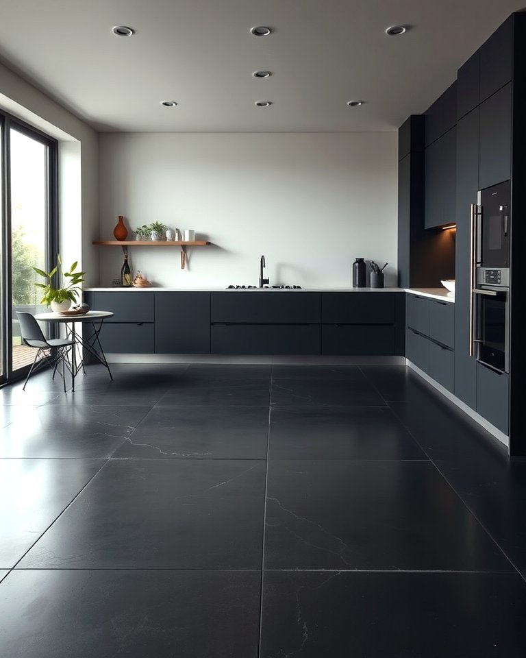 25 Black Kitchen Floor Ideas for a Sleek and Stylish Space