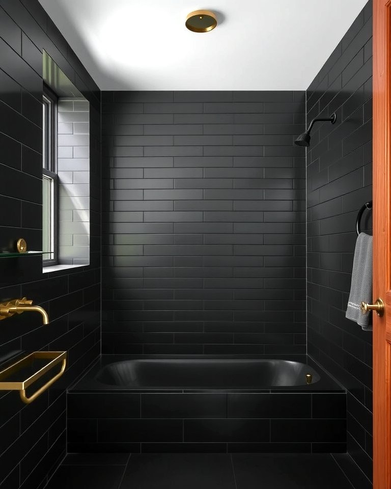 25 Stylish Black Tile Bathroom Ideas