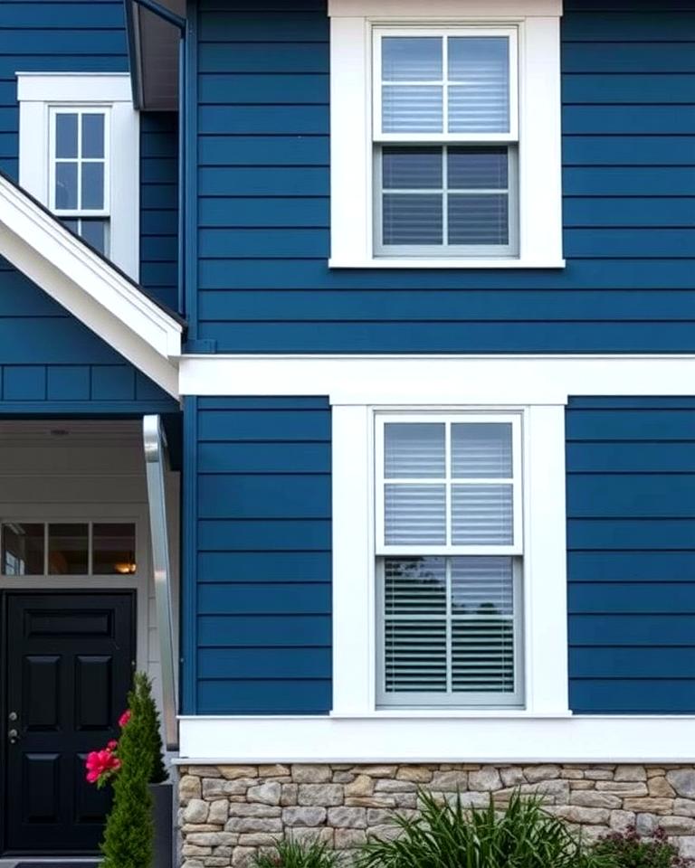 20 Midnight Blue and Dark Blue House Siding Colors