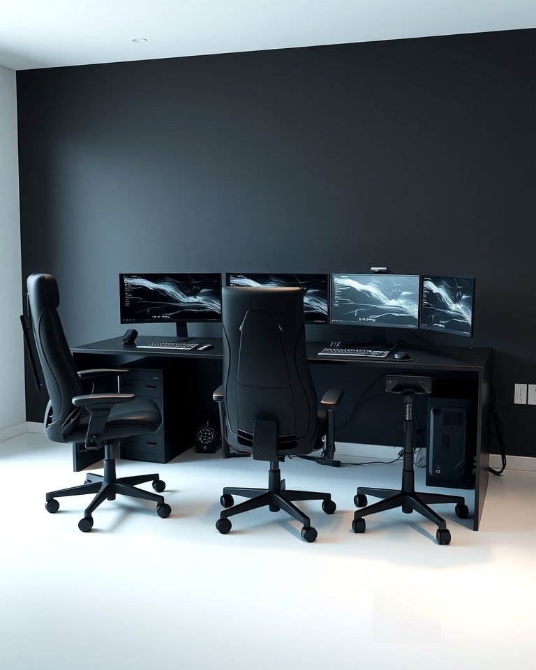 25 Sleek Black Gaming Room Ideas for Gamers