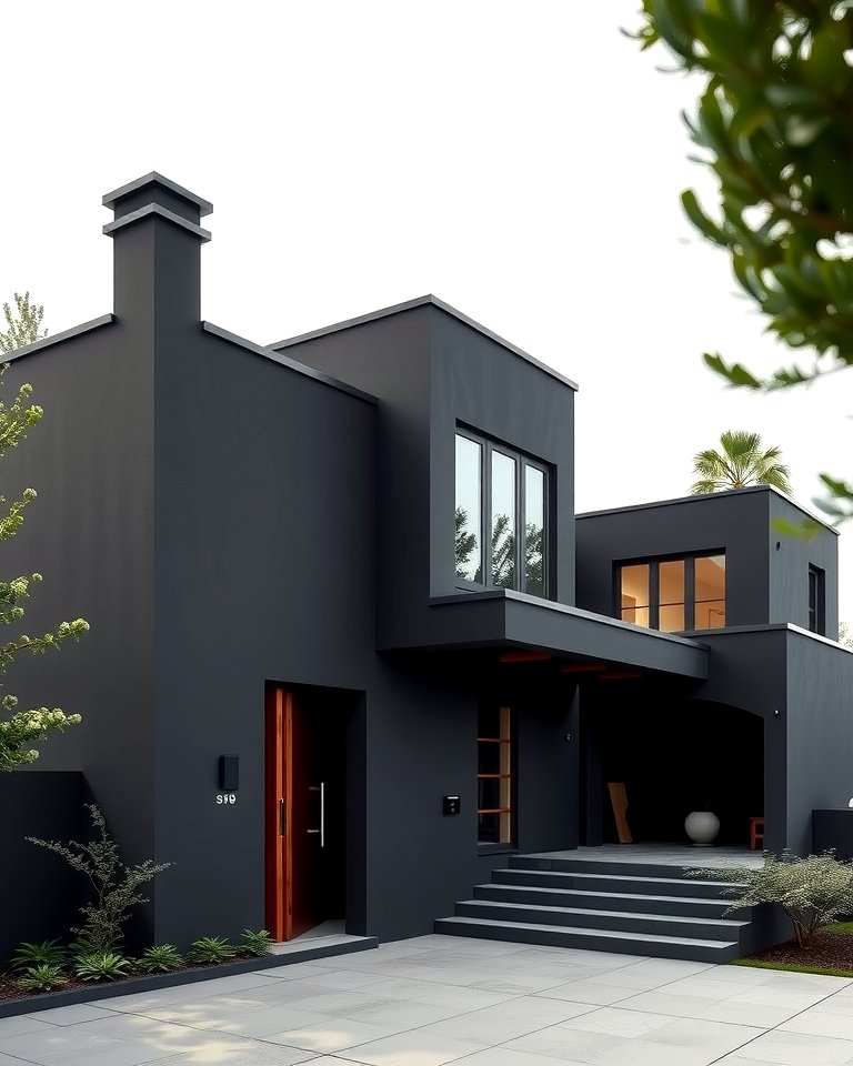 25 Black Stucco House Ideas for Modern Exteriors