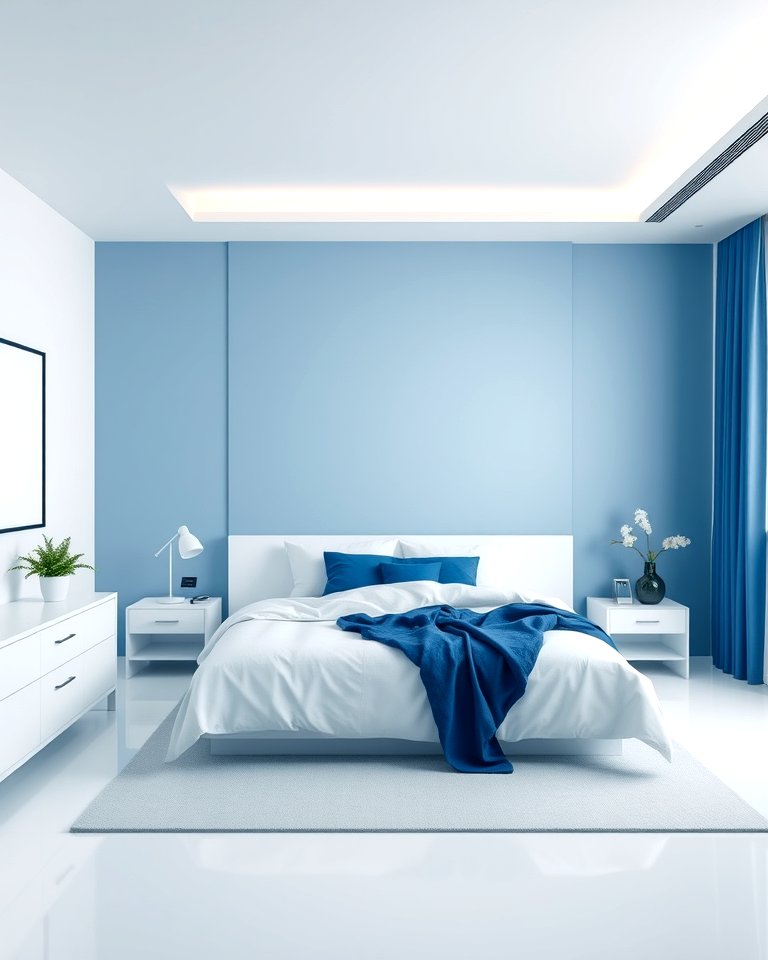 25 Blue and White Bedroom Ideas for a Calming Space
