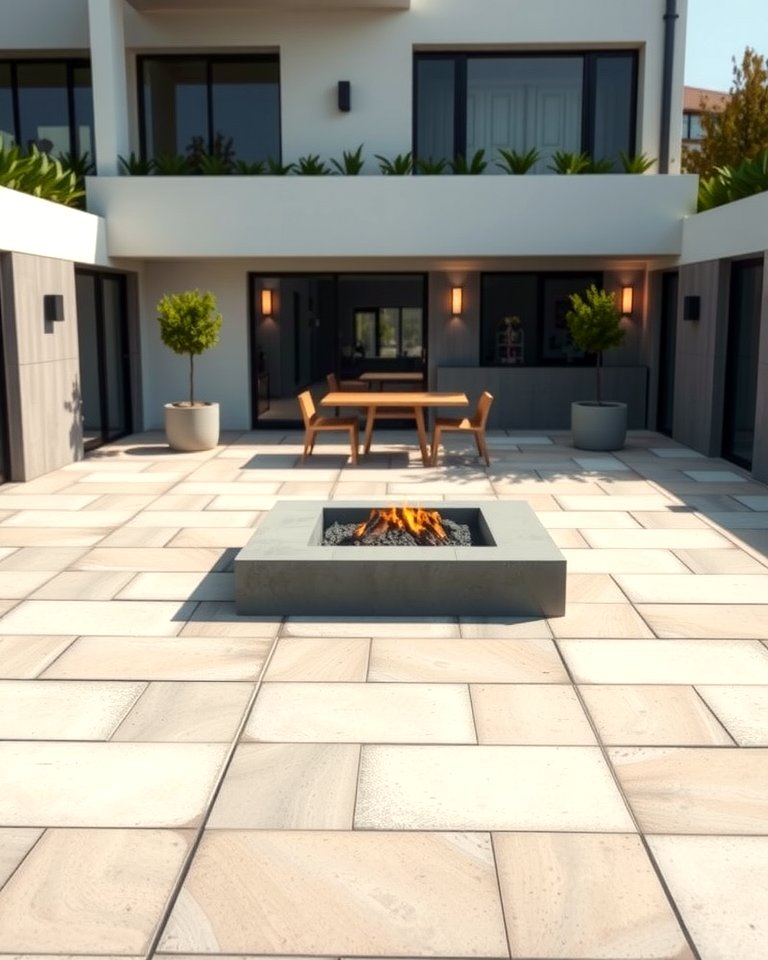 25 Concrete Paver Patio Fire Pit Ideas for Cozy Nights